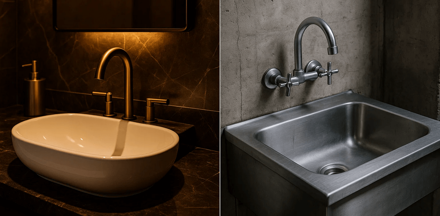 Ceramic vs. Stainless Steel Bathroom Fixtures: Pros, Cons & Longevity ...
